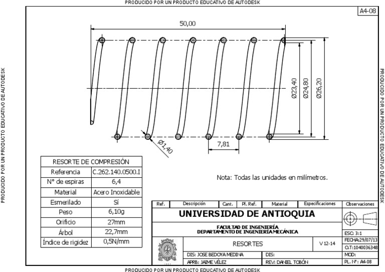 Plano Resortes | PDF | Naturaleza