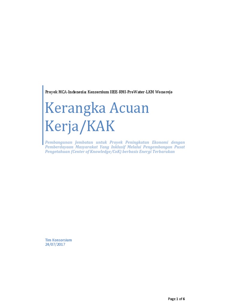 KAK Pembangunan Jembatan Konsorsium IIEE Signed PDF | PDF