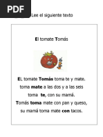 Oraciones con letras m, l, p, s, t | PDF