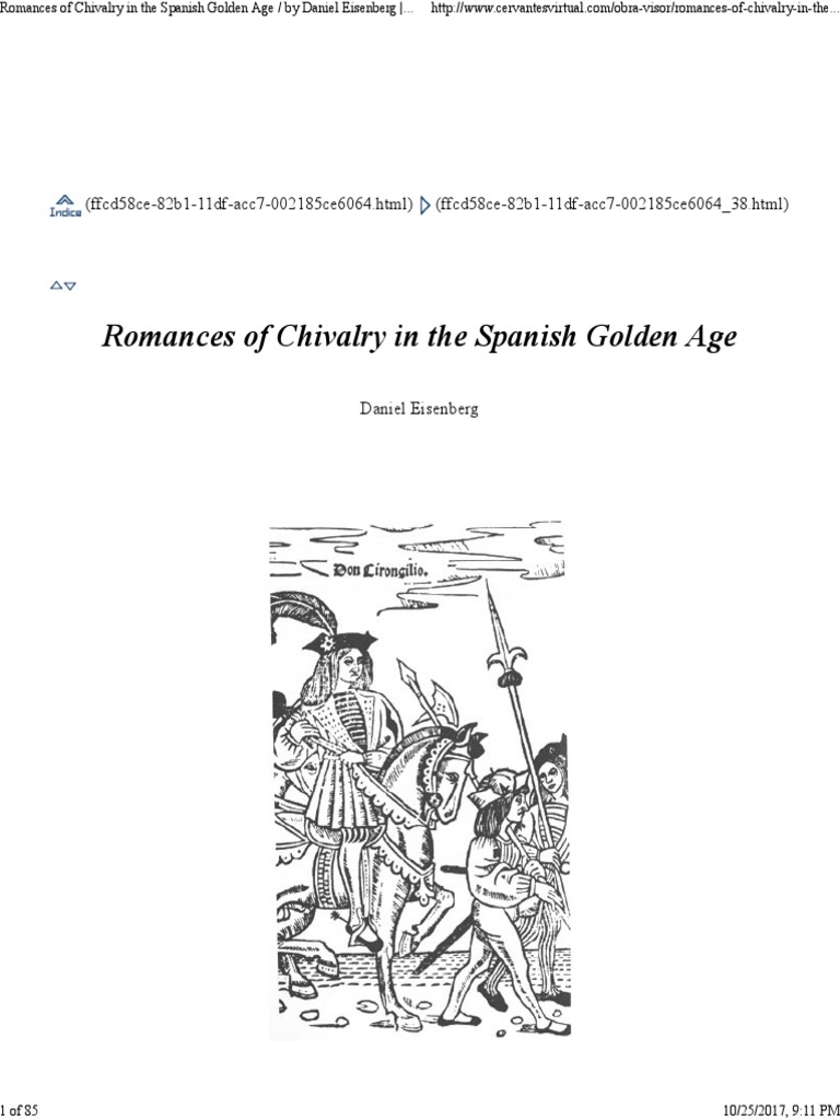 Quixote 1 Spanish Chivalric Romance | PDF | Chivalric Romance | Don Quixote