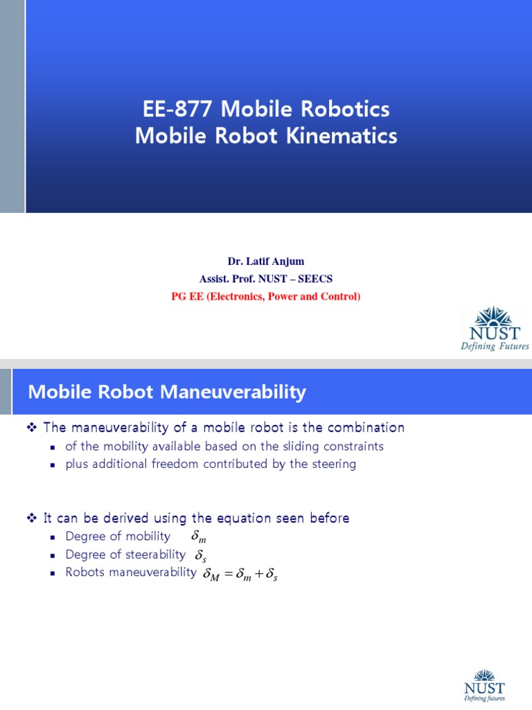 5 Mobile Robot Manueverability | PDF | Machines | Mathematical Analysis