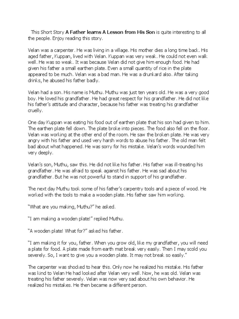 Father Learns To His Son | PDF