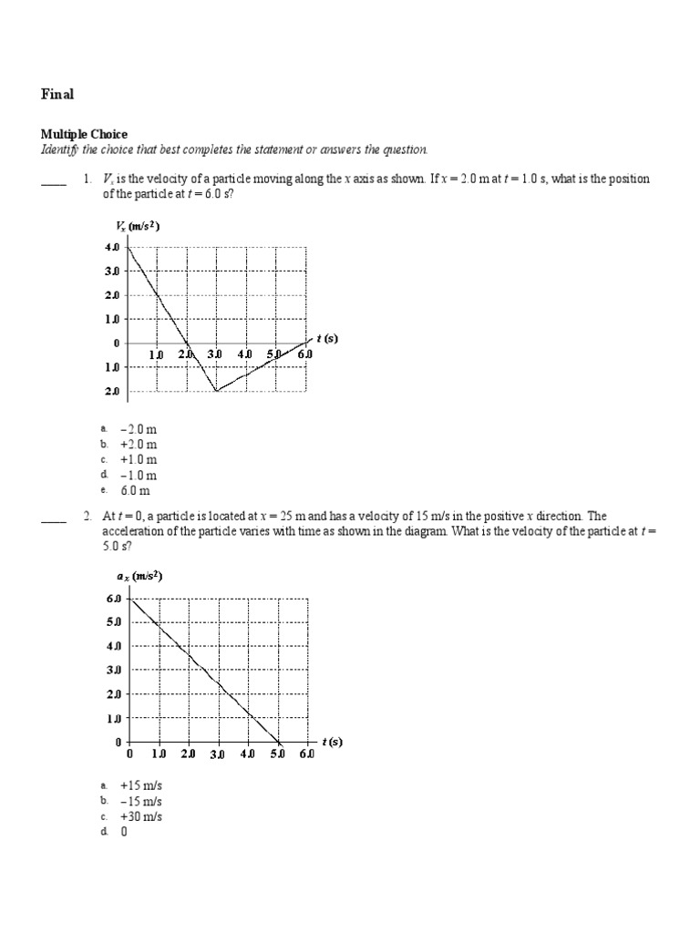 Sem 1 Practice Final | PDF | Force | Entropy
