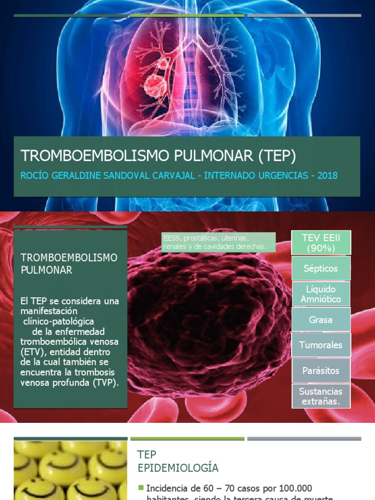 Tromboembolismo Pulmonar (TEP) - Seminario | PDF | Medicina CLINICA ...
