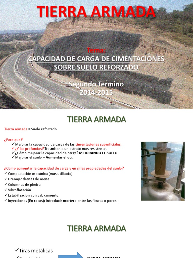 Tierra Armada | PDF | Fundación (Ingeniería) | Ingeniería geotécnica