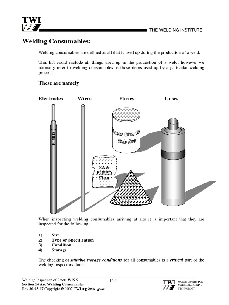 5 - Section 14 - Arc Welding Consumables | PDF | Welding | Construction