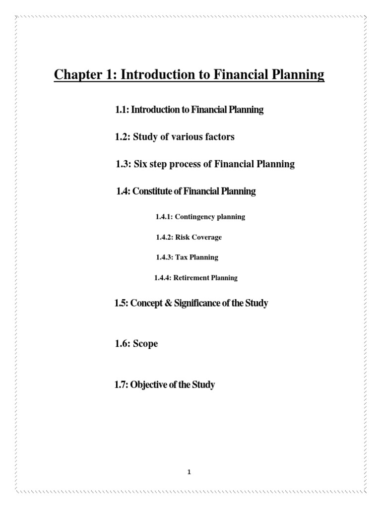 Chapter 1: Introduction To Financial Planning | PDF | Life Insurance ...