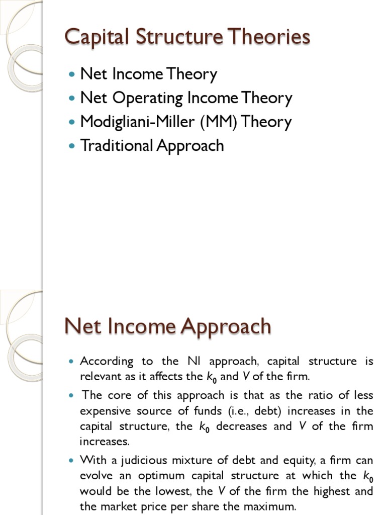 Capital Structure Theories | PDF | Capital Structure | Cost Of Capital