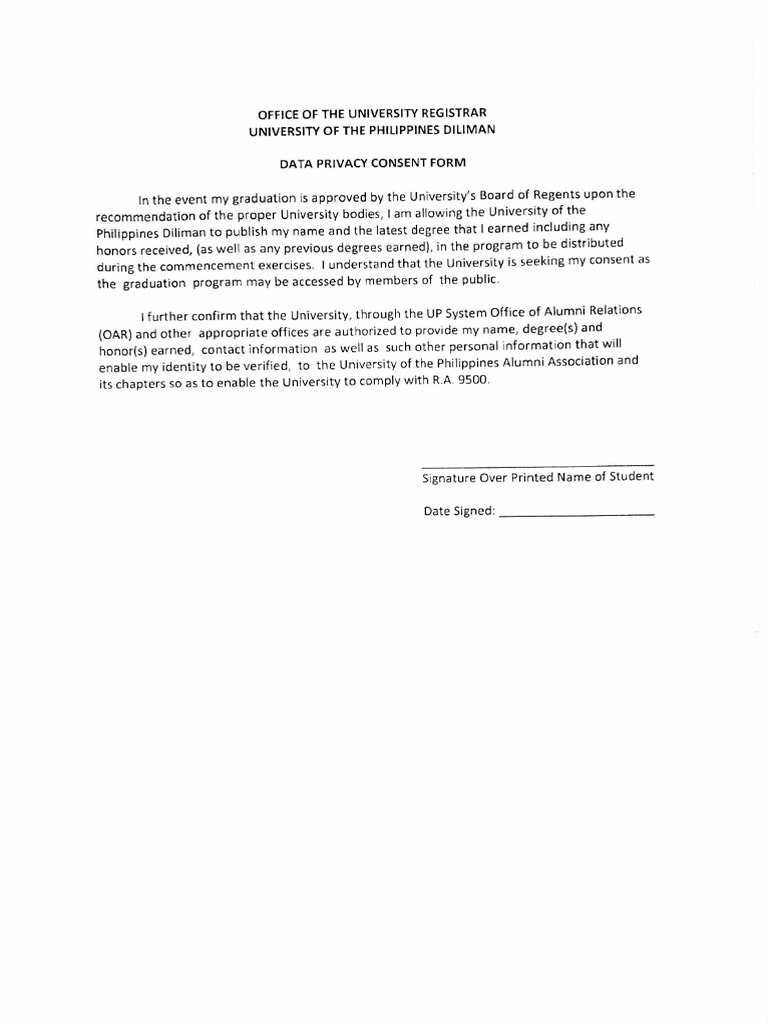 Data Privacy Consent Form | PDF