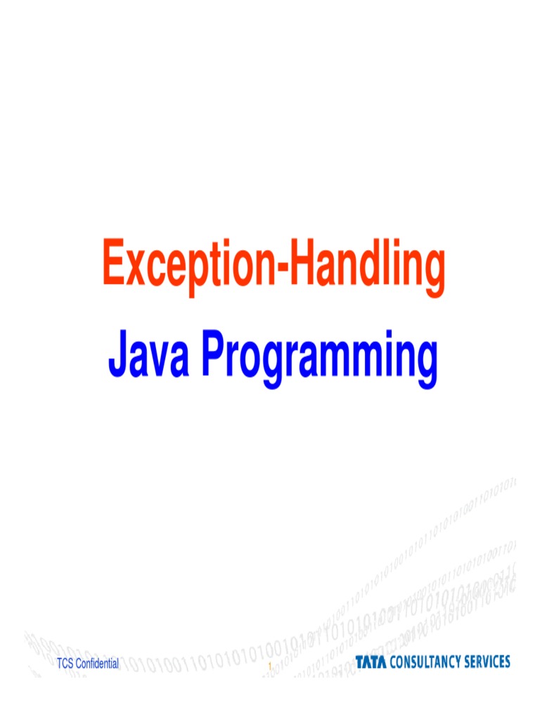 Exception-Handling: Java Programming | PDF | Java (Programming Language) | Programming Paradigms