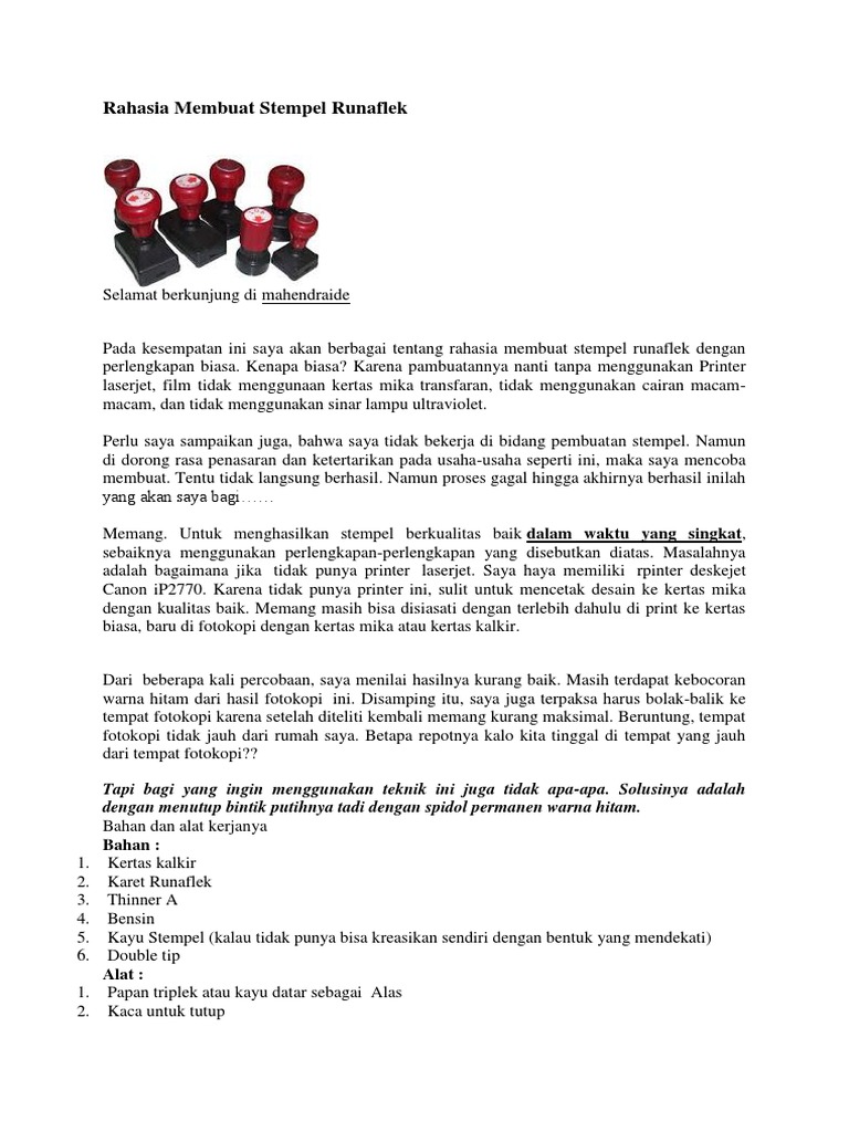 Stempel Runaflek | PDF