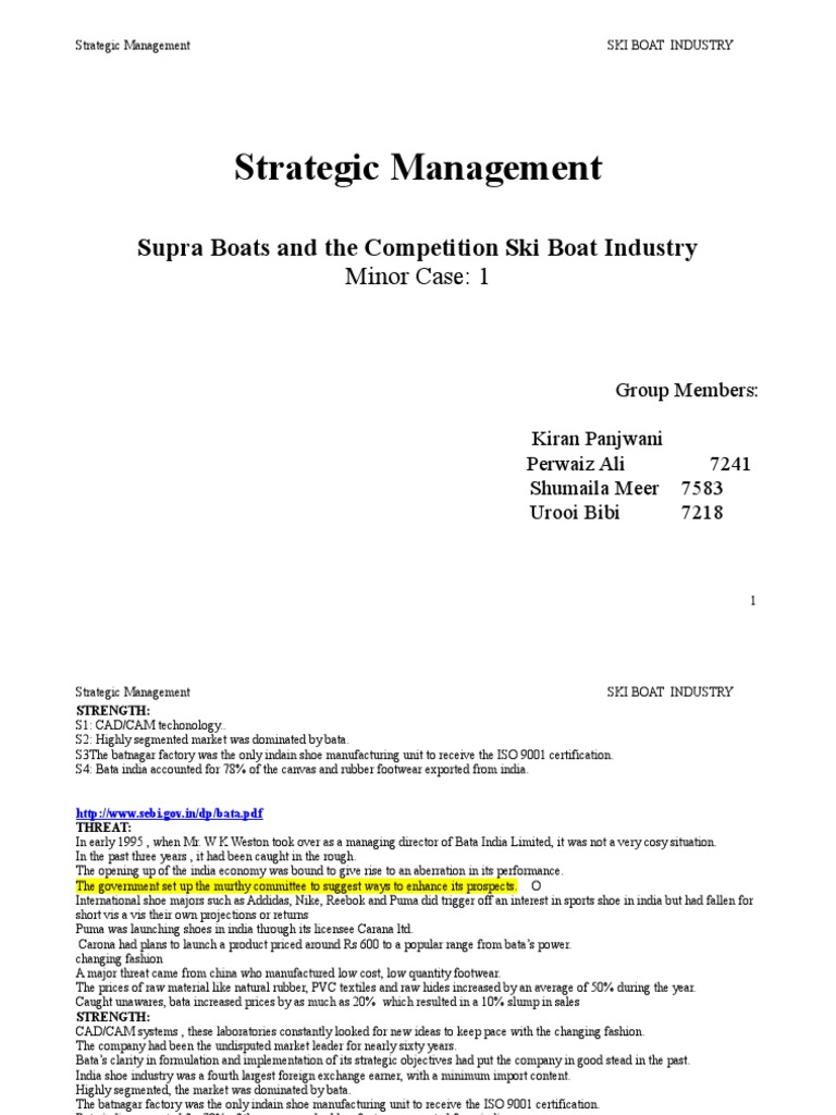 Supra Case Study | PDF | Shoe | Strategic Management