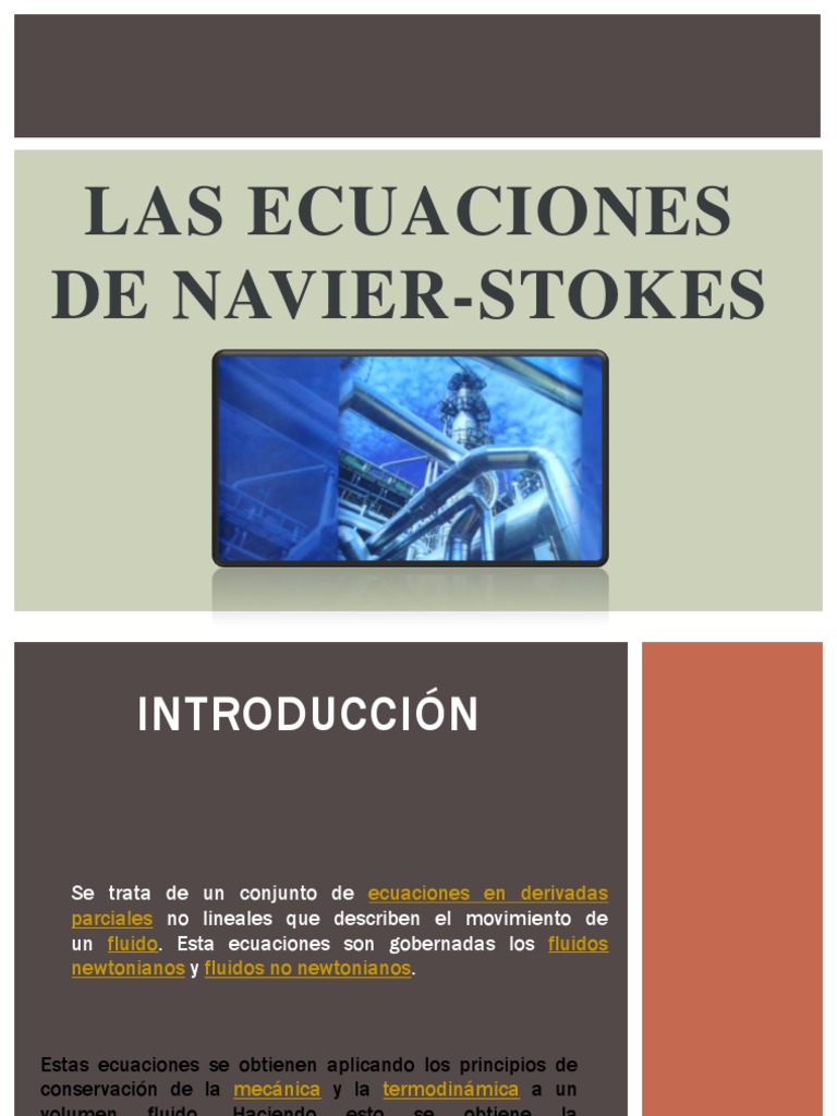 Navier Stokes | PDF | Ecuaciones de Navier-Stokes | Fluido