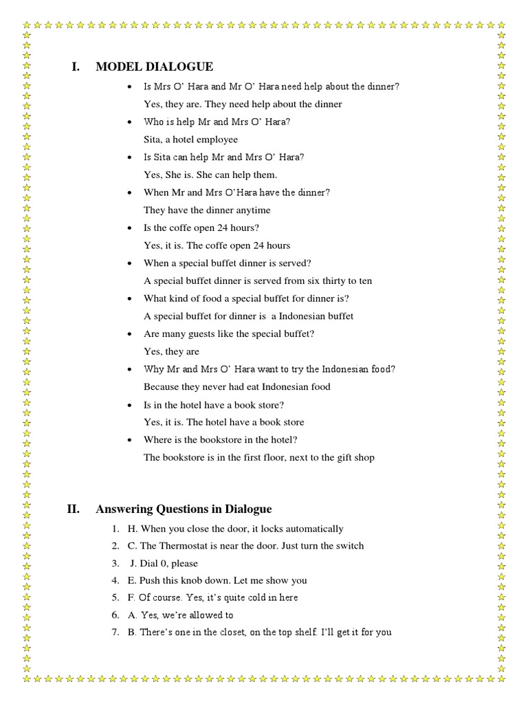 Model Dialogue | PDF