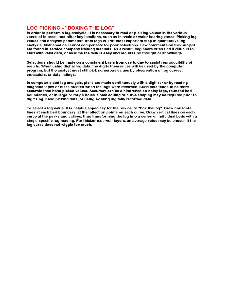 Log Picking - "Boxing The Log" | Download Free PDF | Logarithm ...