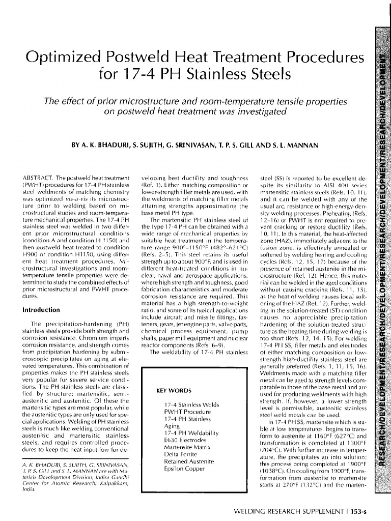 17 4PH Heat Treatment PDF | Download Free PDF | Heat Treating | Steel
