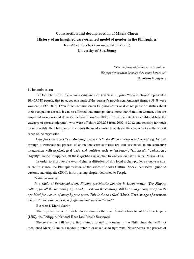 Deconstructing Maria Clara's Legacy | PDF