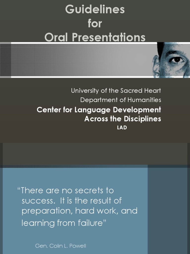 Oral Presentation Guidelines for Success | PDF | Art