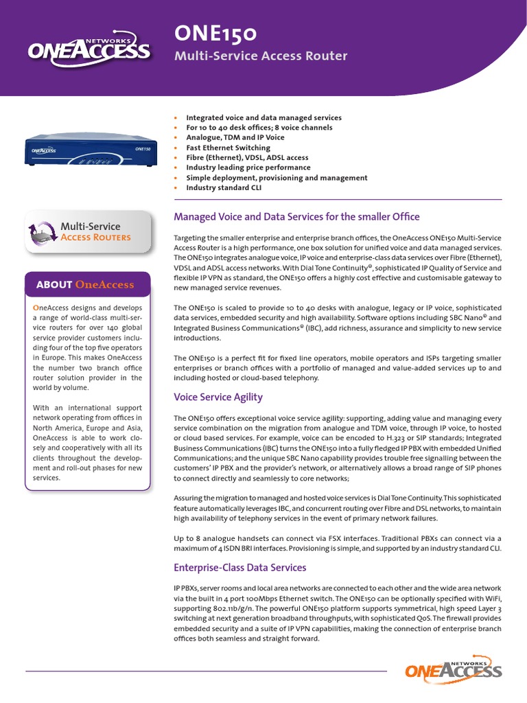 One Access 150 | PDF | Computer Network | Wi Fi