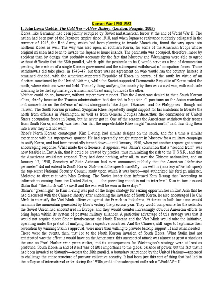 Korean War - Sources | PDF | Korean War | Korea