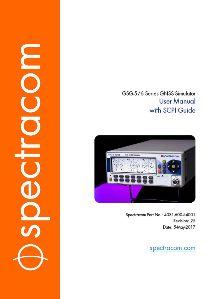 GPS Simulattor GSG UserManual PN4031-600-54001 R25 | PDF | Global ...