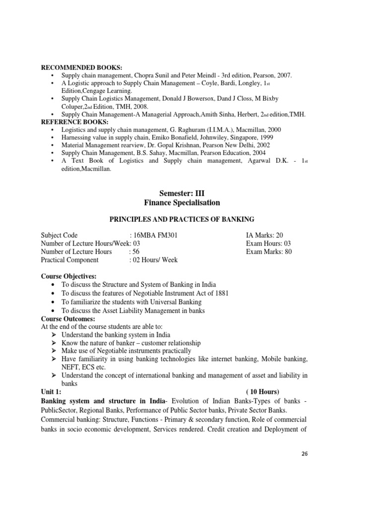 Semester: III Finance Specialisation: Recommended Books | PDF | Capital ...