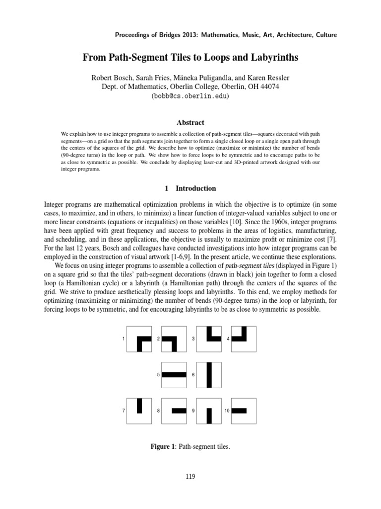 Maze Bridges2013 119 | PDF | Linear Programming | Symmetry