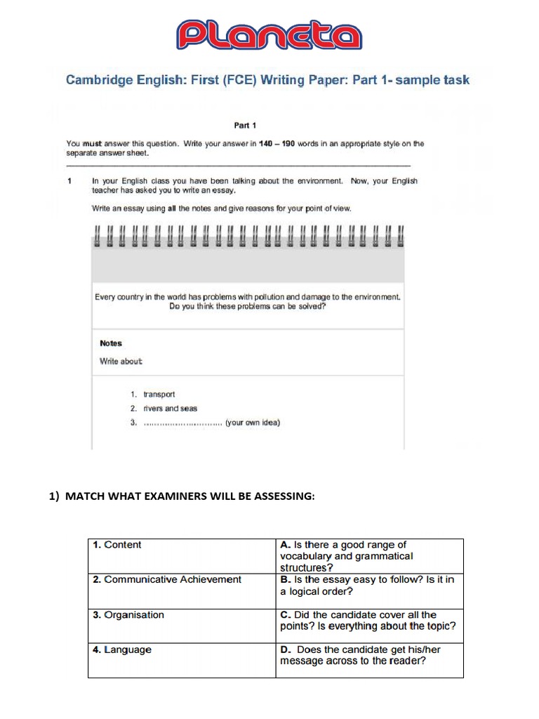 Fce Writing Part 1 Essay | PDF