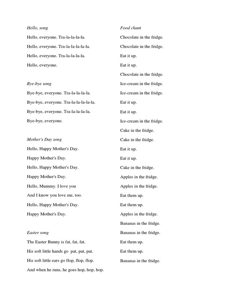 Fun Songs for Kids: Sing-Along Collection | PDF