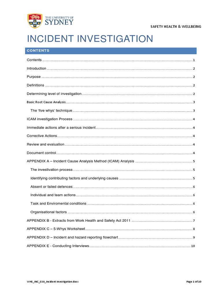 Guia Investigación Incidentes ICAM | PDF | Occupational Safety And ...