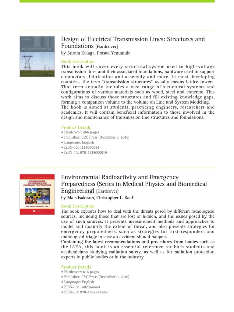 Design of Electrical Transmission Lines: Structures and Foundations ...