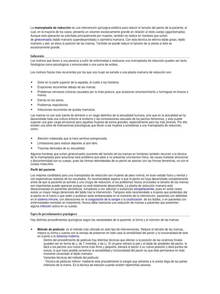 Dermoplastia | PDF | Pecho | Medicina CLINICA