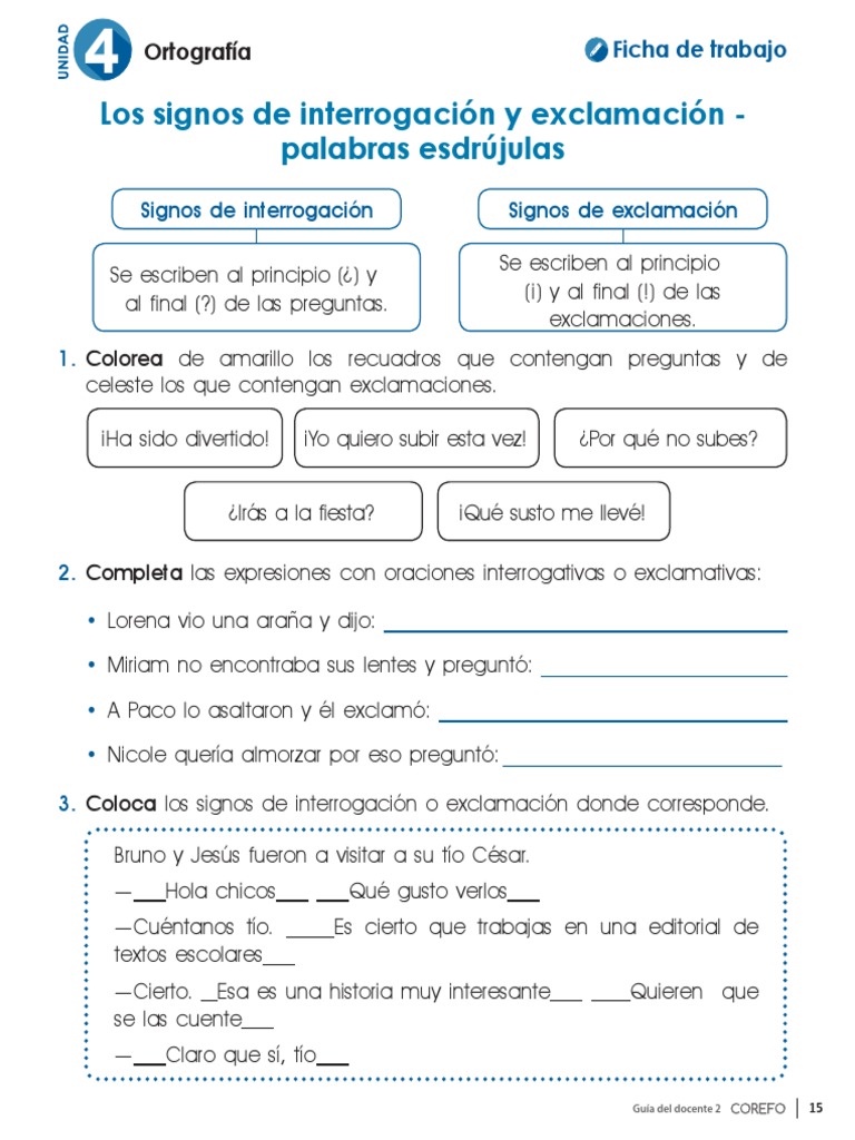 Signos de Interrogación y Exclamación | PDF | Gramática | Mecánica del lenguaje