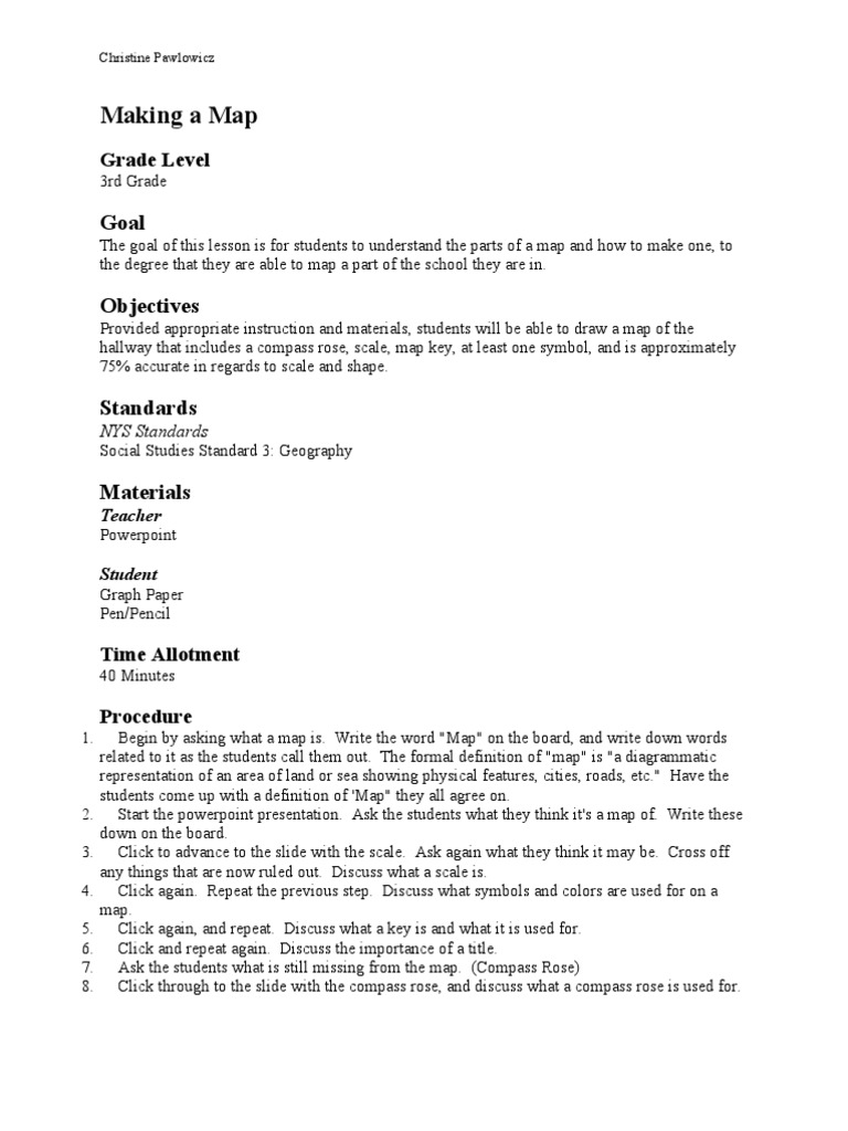 Making A Map: Grade Level | PDF | Geography | Teaching Mathematics