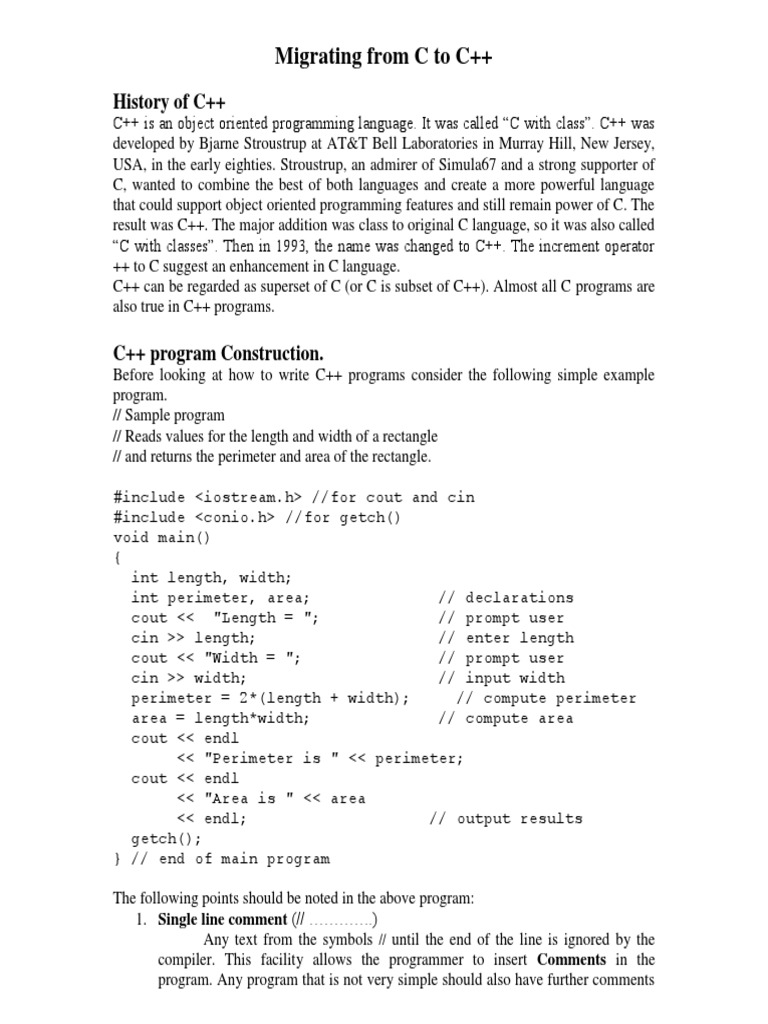 Migrating From C To C++ | PDF | Subroutine | C++