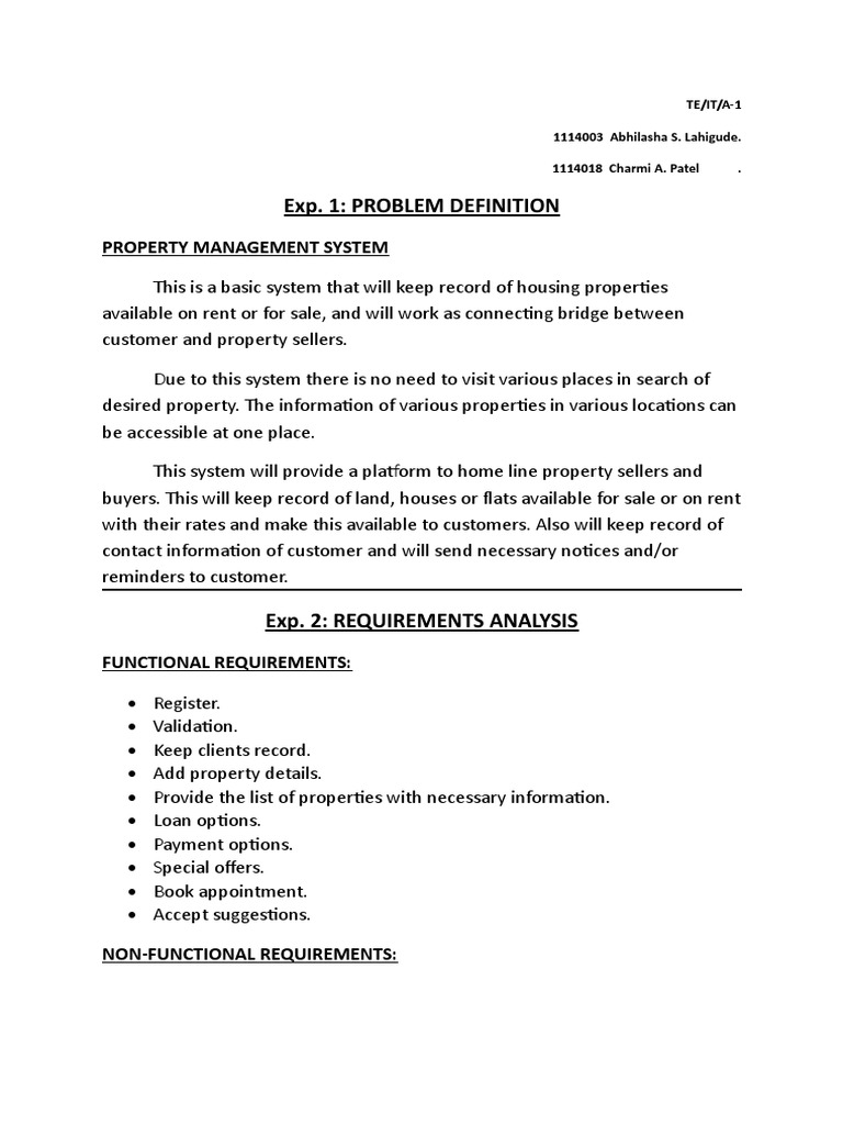 Srs Property Management System For Programers | PDF | User (Computing ...