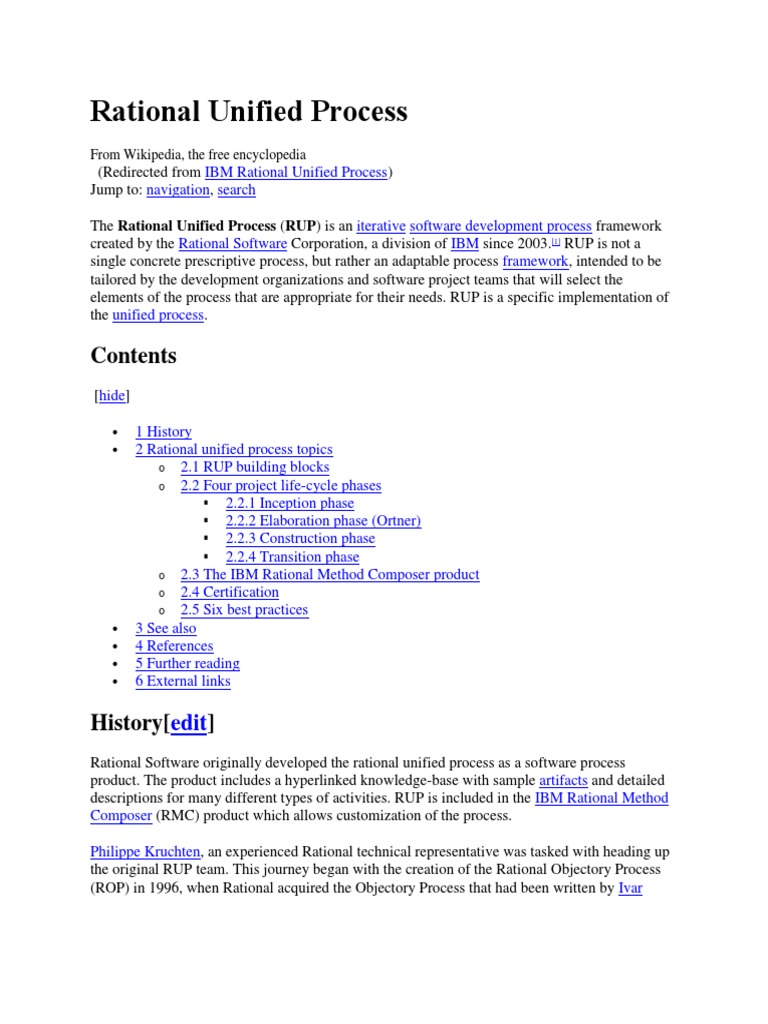 RUP Rational Unified Process | PDF | Software Engineering | Systems ...