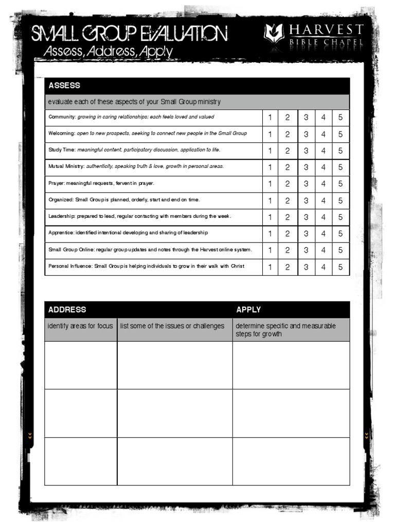 Small Group Ministry Evaluation | PDF