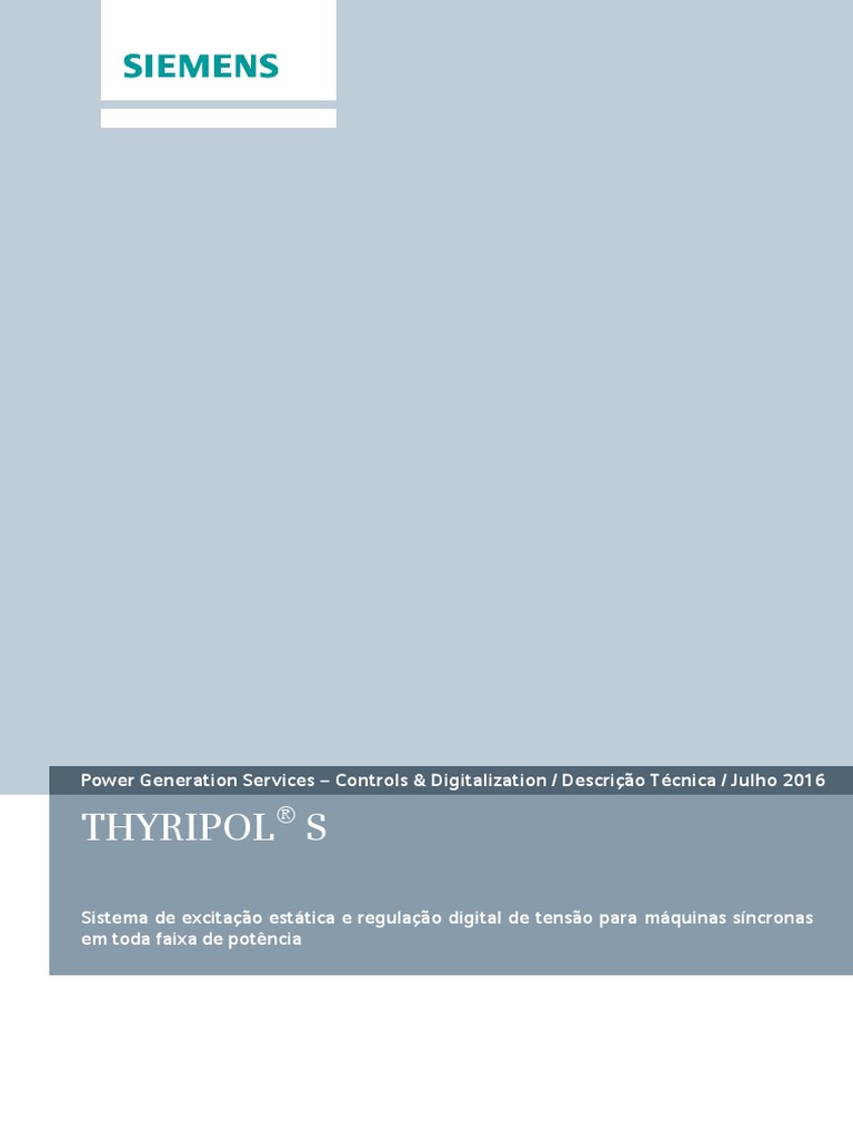 THYRIPOL S Portuguese | PDF | Rede elétrica | Corrente alternada