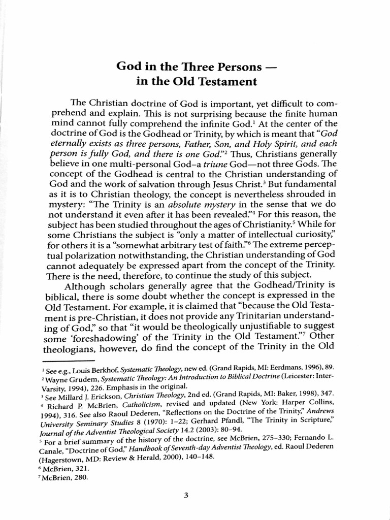 #Art. PETERSEN, Paul - God in The Three Persons - in The OT | PDF ...