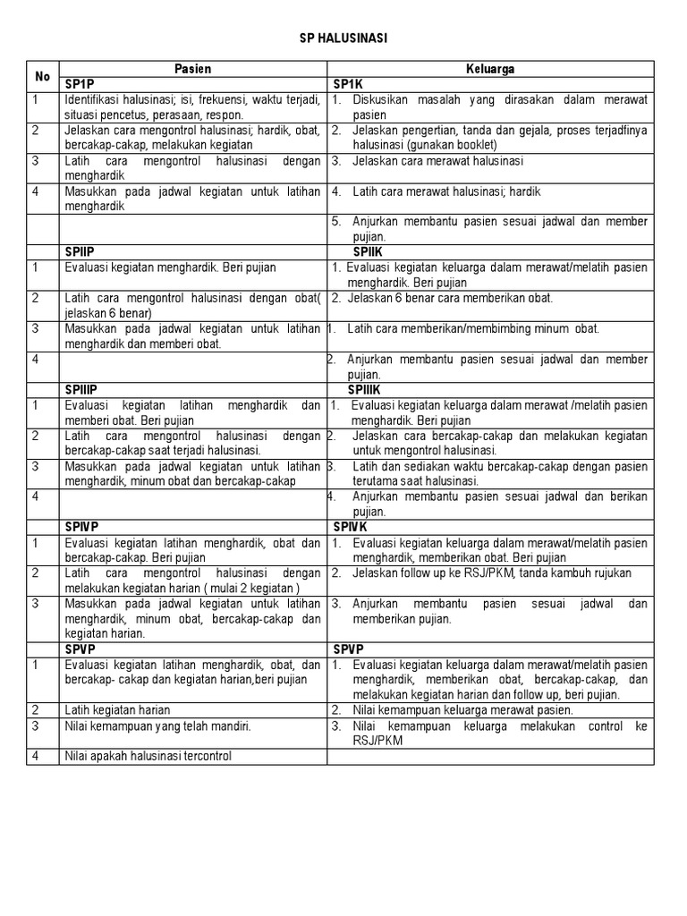 Panduan Mengelola Halusinasi Pasien | PDF