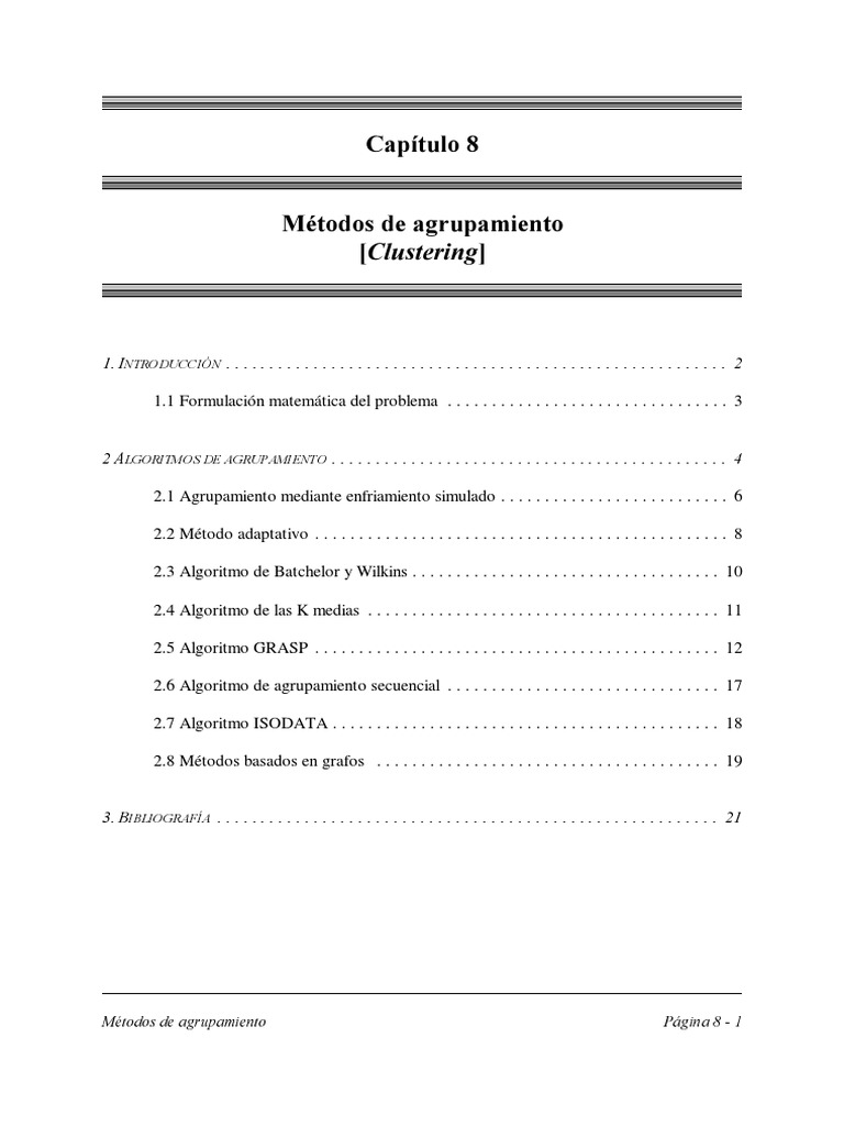 Algoritmos de Agrupamiento | PDF | Algoritmos | Ciencias de la Computación