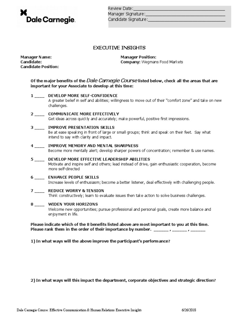 Executive Insights Form | PDF | Motivation | Motivational