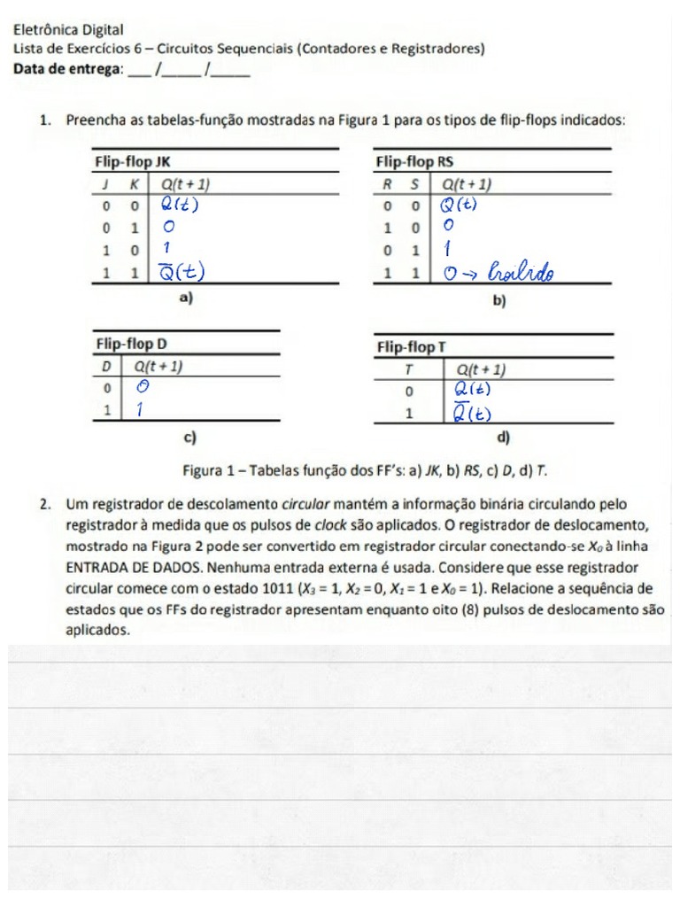 Exer. 6 Eletrônica Digital | PDF