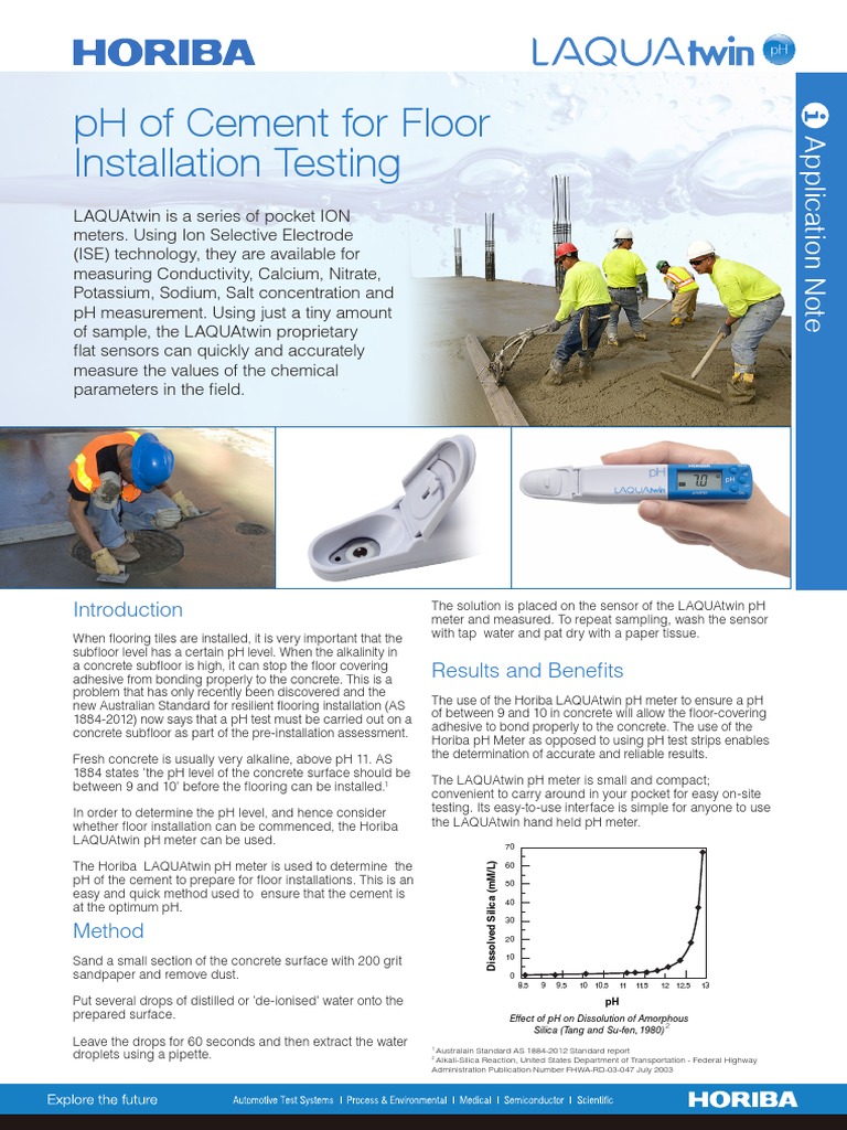 03 - PH of Cement For Floor Installation Testing Hi-Res | PDF | Ph ...