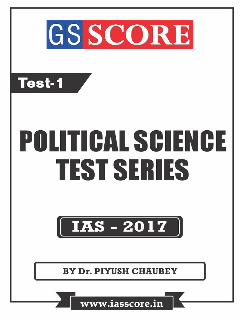 Political Science Test-01 | PDF | Equal Opportunity | Theory