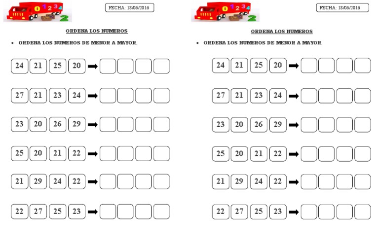 Ordena Los Numeros