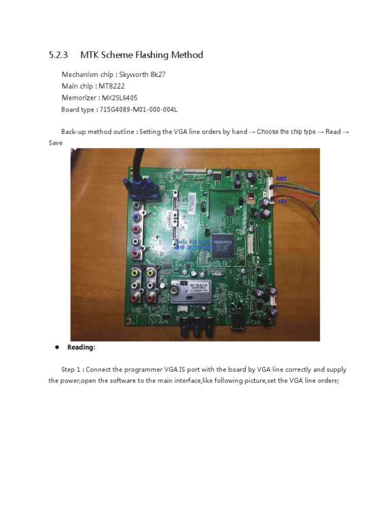 MTK Scheme Flashing Method - rt809h Programmer Instruction0624 | PDF | Science & Mathematics