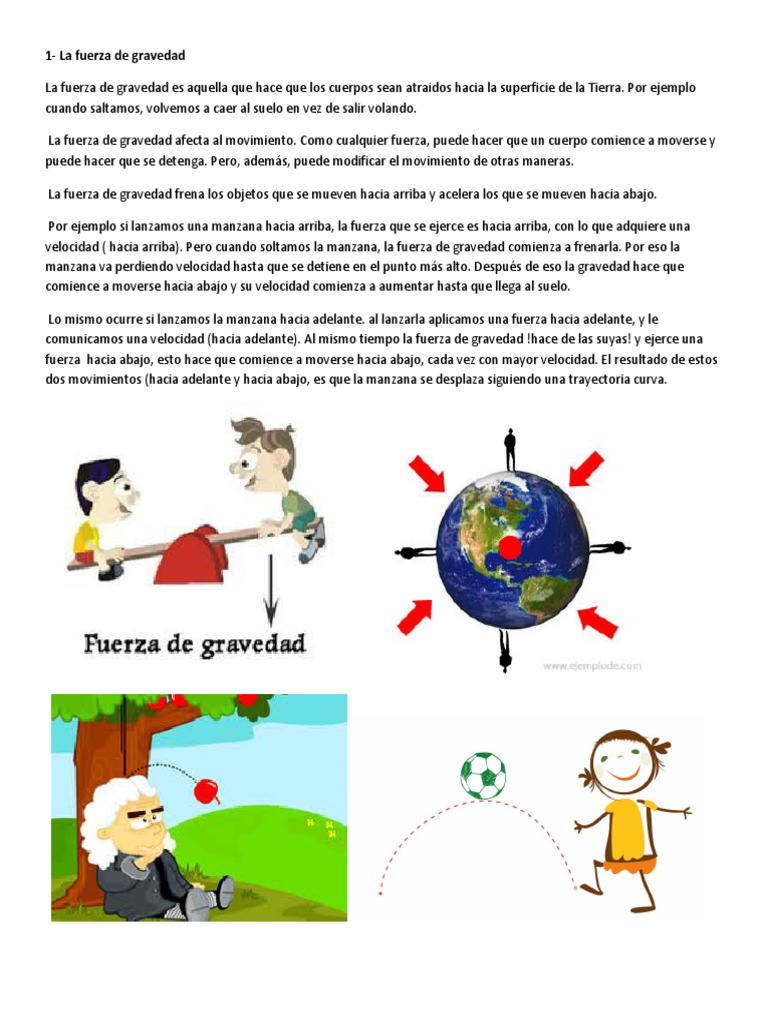 Hoja De Trabajo Sobre Fricción Y Gravedad