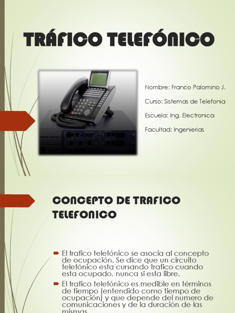 Trafico Telefonico | PDF | Informática | Telecomunicaciones